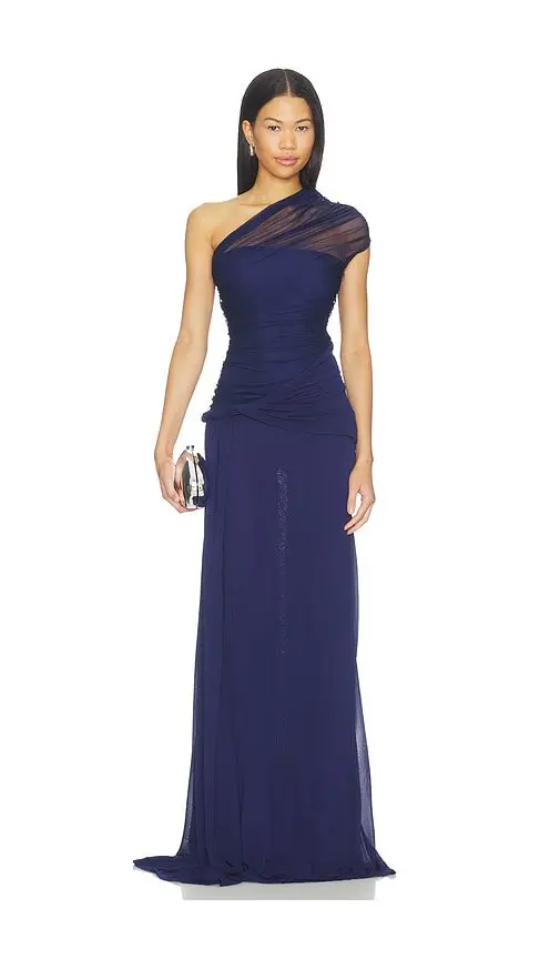 Misha Collection The Interwoven Dress In Blue - Deep Blue
