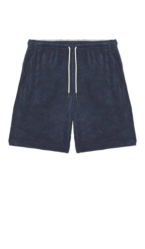 Faherty Brand Cabana Towel Terry Sweatshort In Blue