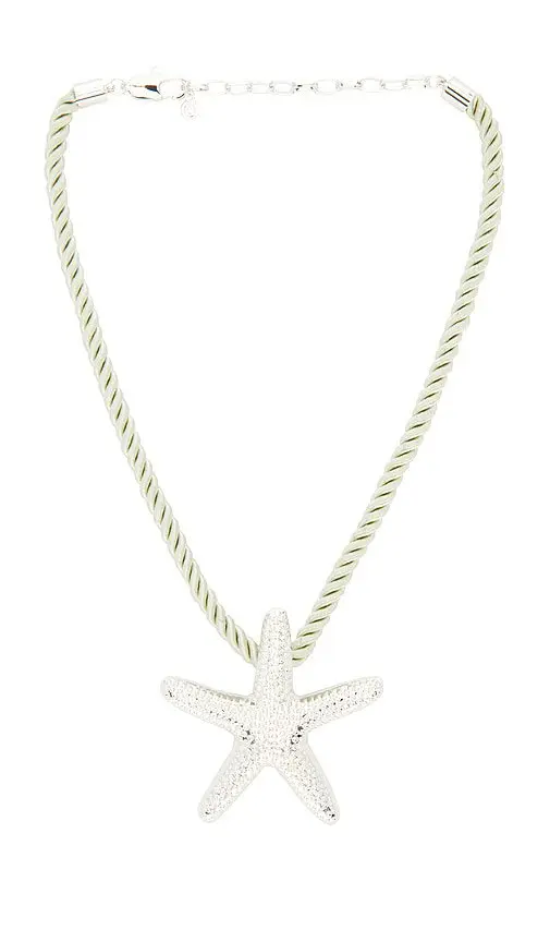 Ettika Starfish Statement Oendant Necklace In Metallic - Silver