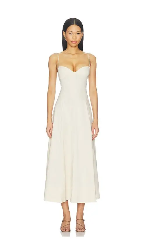 ST. AGNI Cami Dress In Cream - Porcelain