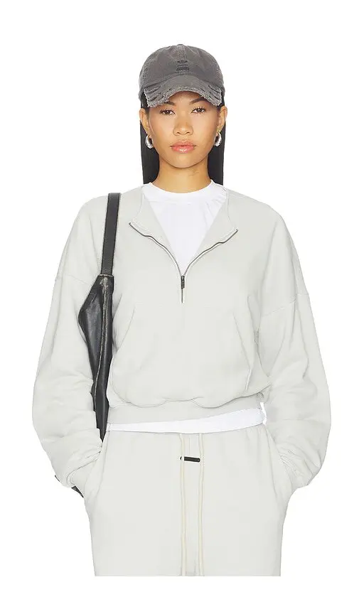 Fear Of God Relaxed Half Zip Sweater - Washed Overcast