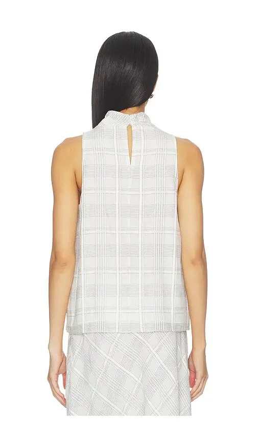 Rag & Bone Adela Plaid Top In White