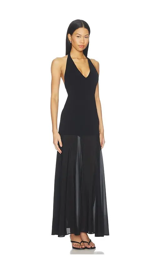 ST. AGNI Circle Hem Halter Dress