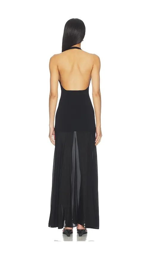 ST. AGNI Circle Hem Halter Dress