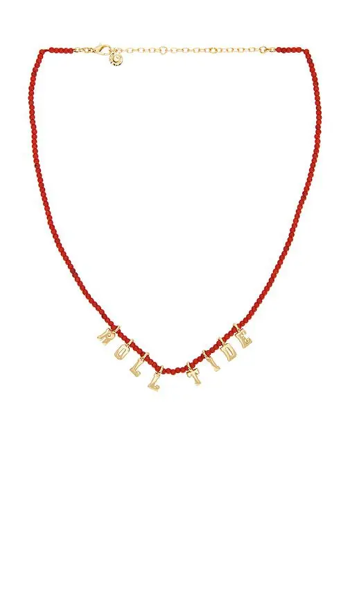 Baublebar University Of Alabama Beaded Slogan Necklace - Red