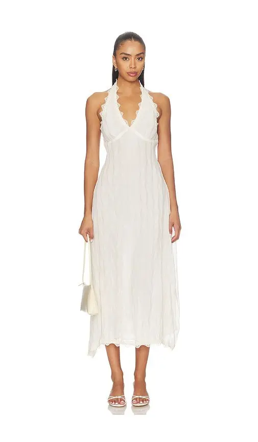 Lioness Stars Align Midi Dress - Cream
