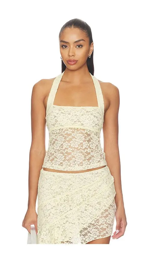 Lioness Palisades Halter Top In Neutral - Lemontini