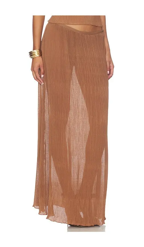 Lioness Ford Maxi Skirt In Chocolate