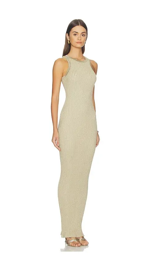Superdown Rumi Knit Maxi Dress In Metallic