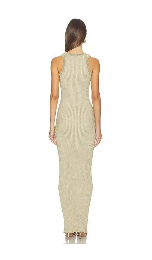 Superdown Rumi Knit Maxi Dress In Metallic