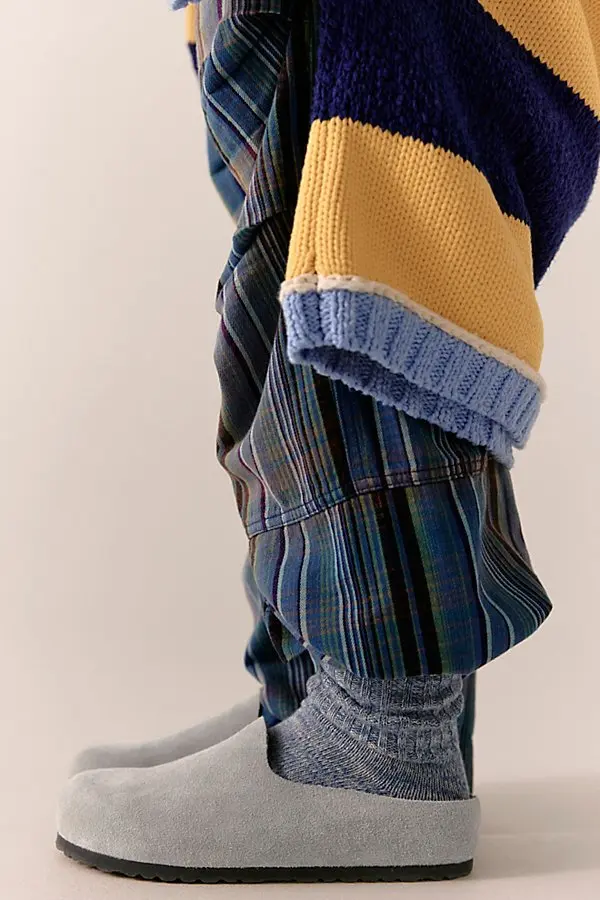 Free People Marl Knit Trouser Socks - Blue Marl