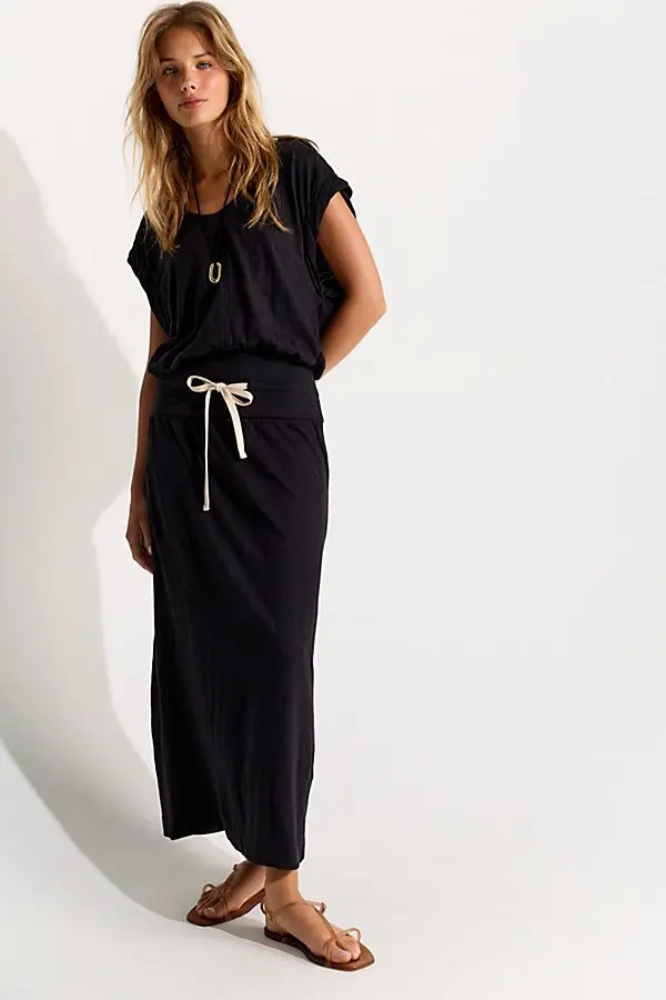 Free People Windward Tee Dress - Black