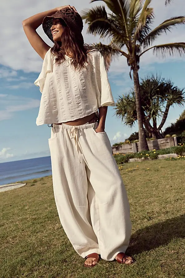 Free People Beach Ease Pants - Moonglow