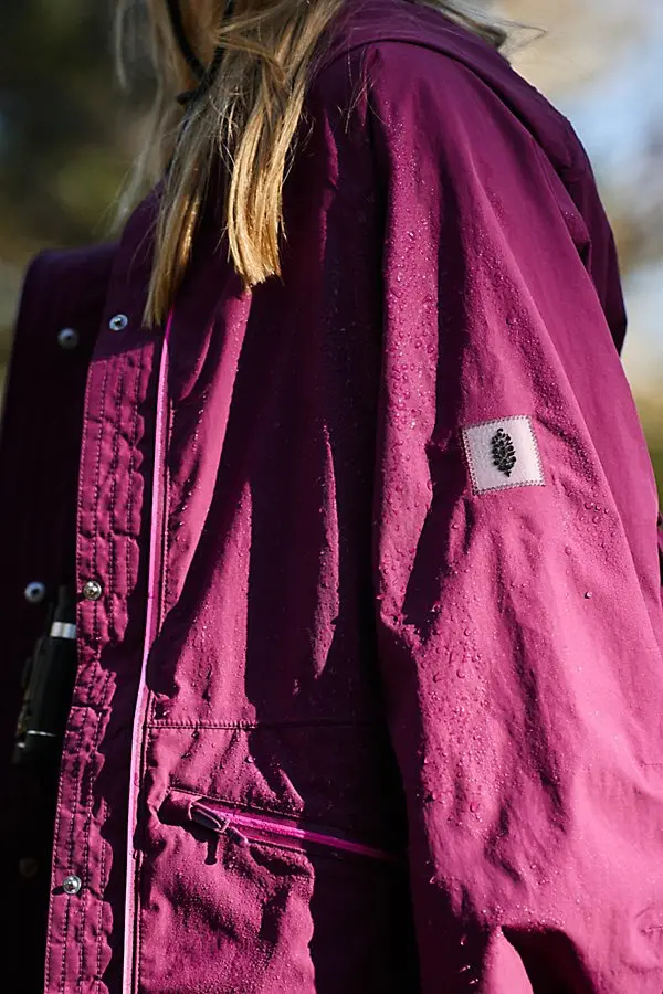 Free People Singin' In The Rain Packable Waterproof Jacket - Deep Mulberry