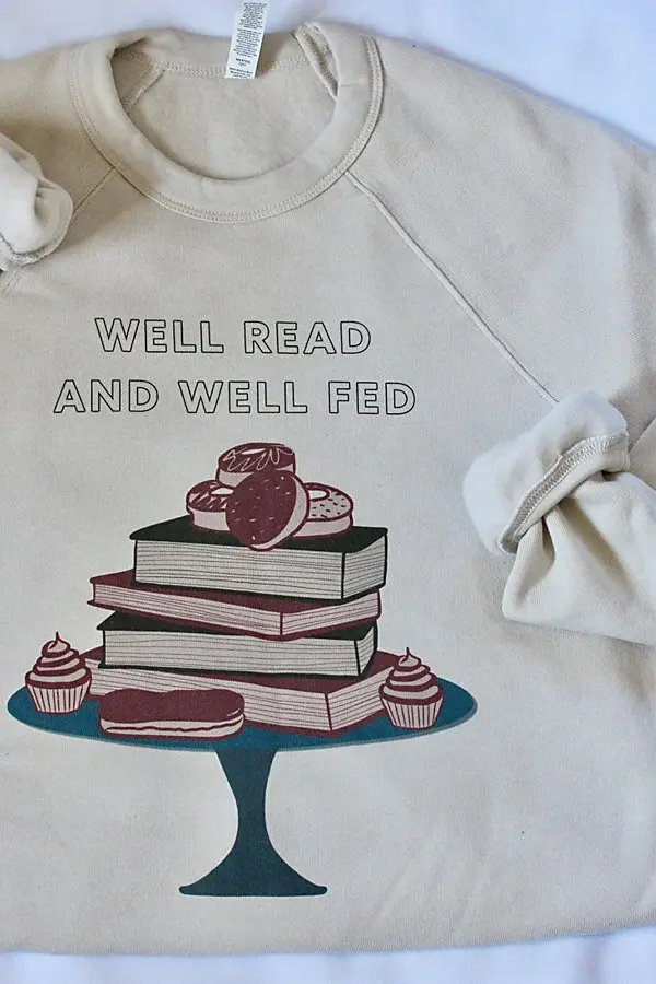 OVERSEASONED Well Read And Well Fed Crewneck