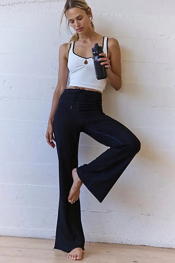 Free People Reset Recovery Flares - Black
