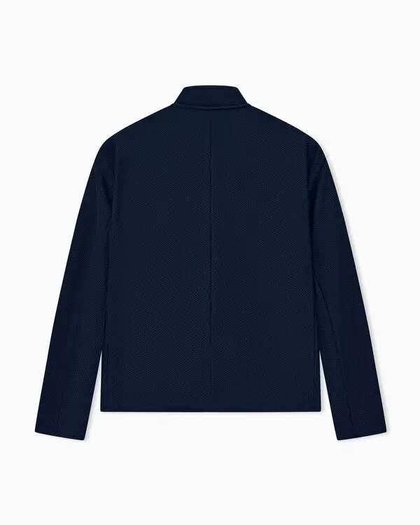 Giorgio Armani Blouson Jacket Regular Fit Jersey In Hi-tech Honeycomb