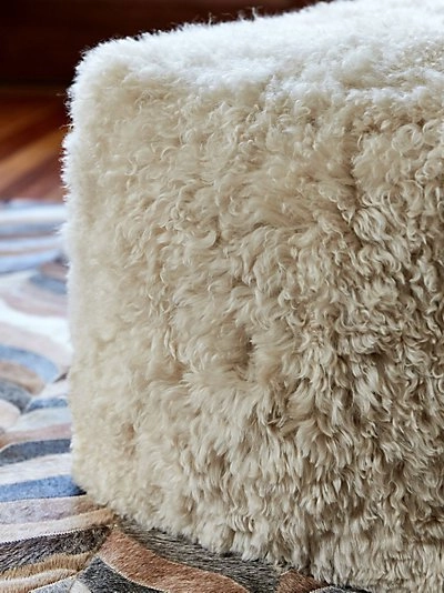 Overland Chalet Sheepskin Ottoman