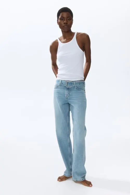 H&m Barrel-leg High-waist Jeans
