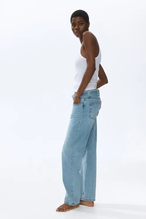 H&m Barrel-leg High-waist Jeans