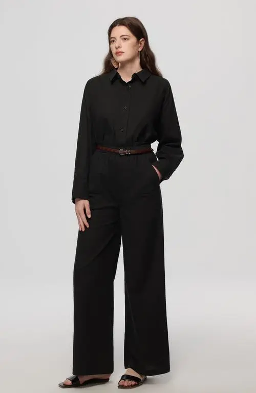 JUANA Lyricist Natural High Rise Pull-on Pants - Black