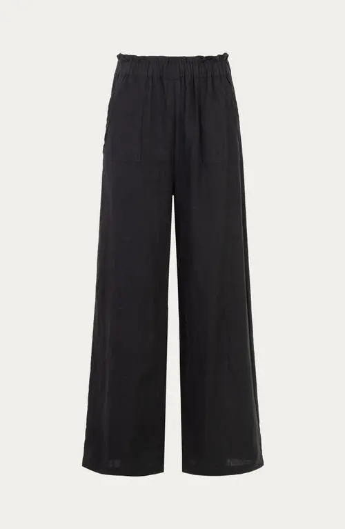 JUANA Lyricist Natural High Rise Pull-on Pants - Black