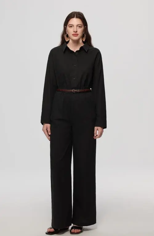 JUANA Lyricist Natural High Rise Pull-on Pants - Black