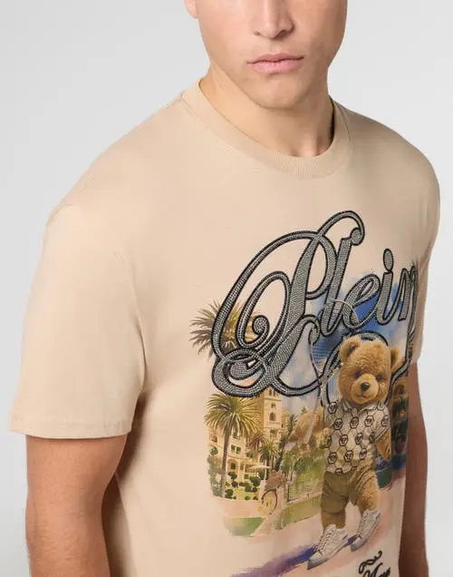 Philipp Plein Round Neck T-shirt Teddy Tennis