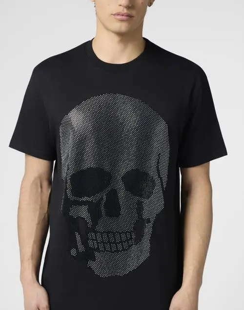 Philipp Plein Round Neck T-shirt Skull Stones