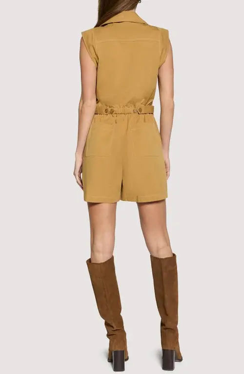 LOST + WANDER Sleeveless Double-breasted Romper