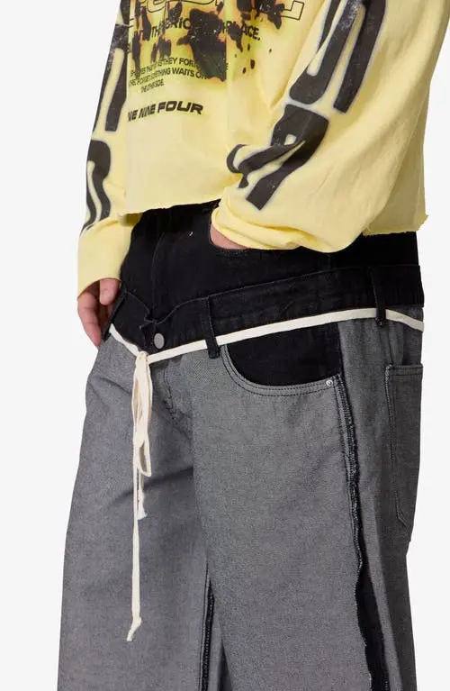 Mnml Ultra Baggy Inside Out Denim Shorts