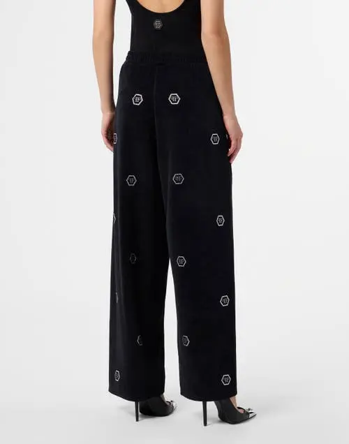 Philipp Plein Chenille Monogrammed Track Pants