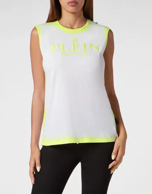 Philipp Plein Tank Top Fluo - White