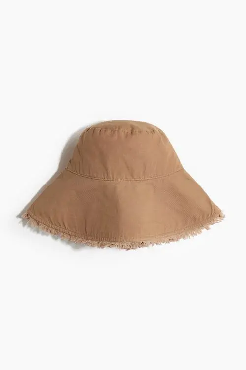 H&m Cotton Bucket Hat - Dark Beige