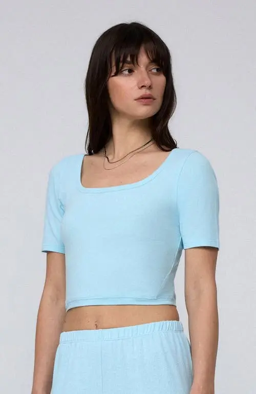 JUANA Classics Squareneck T-shirt - Sky Blue