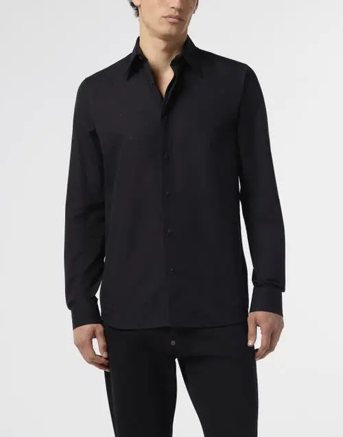Philipp Plein Sugar Daddy Cut Shirt All-over Strass - Black/black