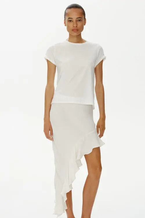 H&m Flounce-trimmed Viscose Skirt