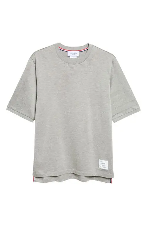 Thom Browne 4-bar Cotton T-shirt - Light Grey