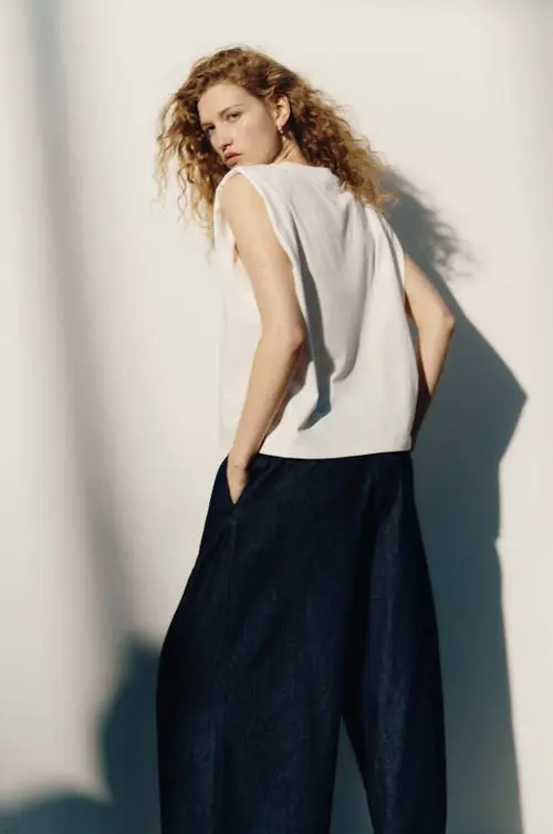 H&m Tie-detail Denim Pants