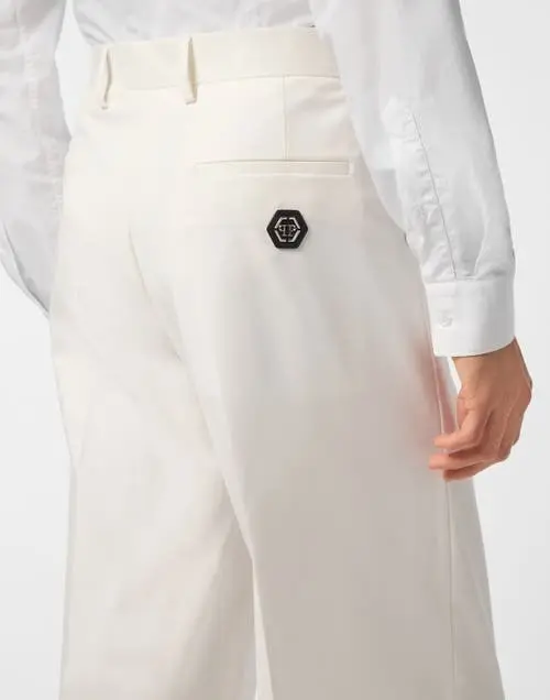 Philipp Plein Wool Wide Leg Trousers