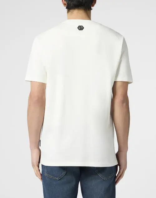 Philipp Plein Round Neck T-shirt Gummy Plein Stones - Offwhite