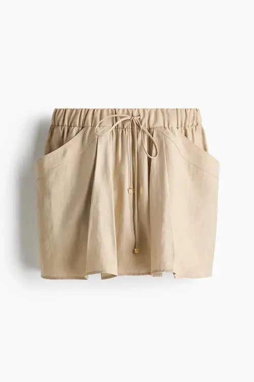 H&m Lyocell-blend Drawstring Skirt