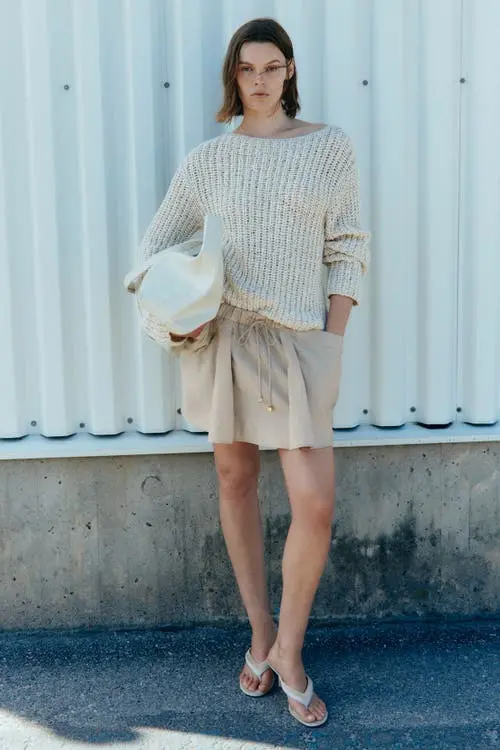 H&m Lyocell-blend Drawstring Skirt