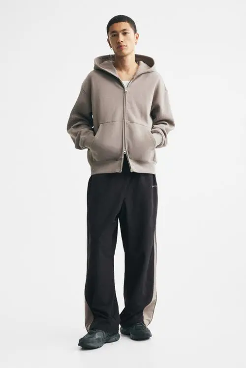 H&M Loose-fit Nylon Track Pants - Black/sport 92