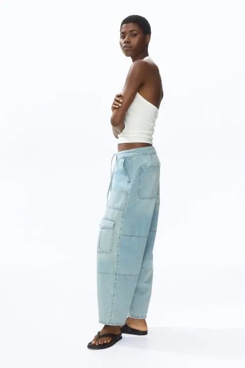 H&m Barrel Regular Waist Ankle Jeans