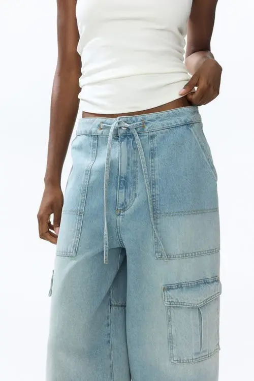 H&m Barrel Regular Waist Ankle Jeans