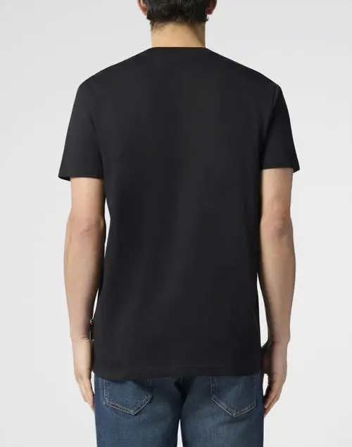 Philipp Plein Round Neck T-shirt Tennis Flamingo Patch