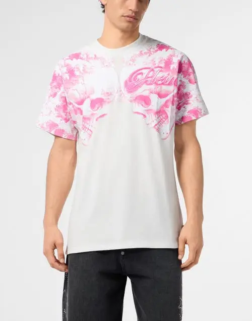 Philipp Plein Round Neck T-shirt Ceramic Skulls
