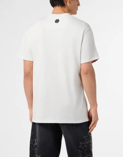 Philipp Plein Round Neck T-shirt Ceramic Skulls