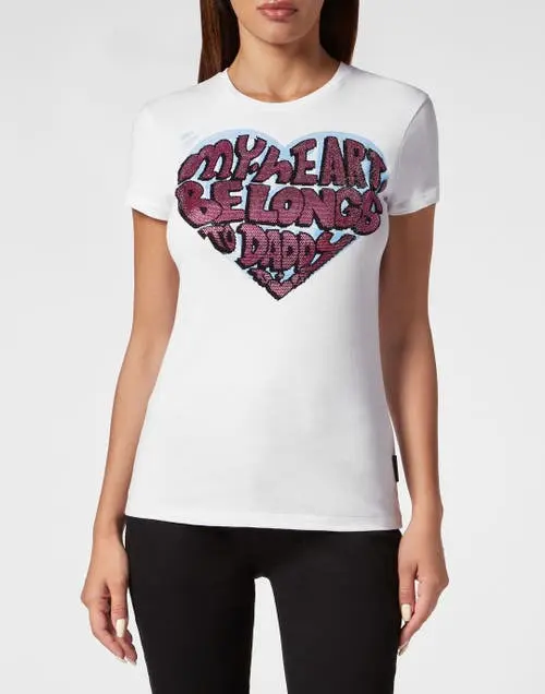 Philipp Plein T-shirt Sexy Pure With Crystals - White